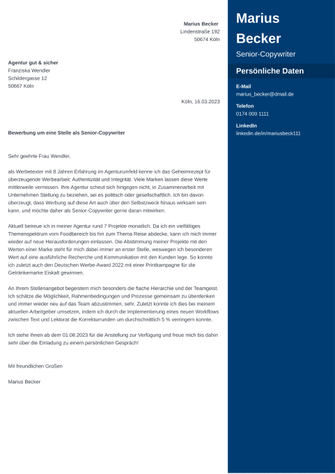 21+ Bewerbungs-Vorlagen: Professionelles Anschreiben