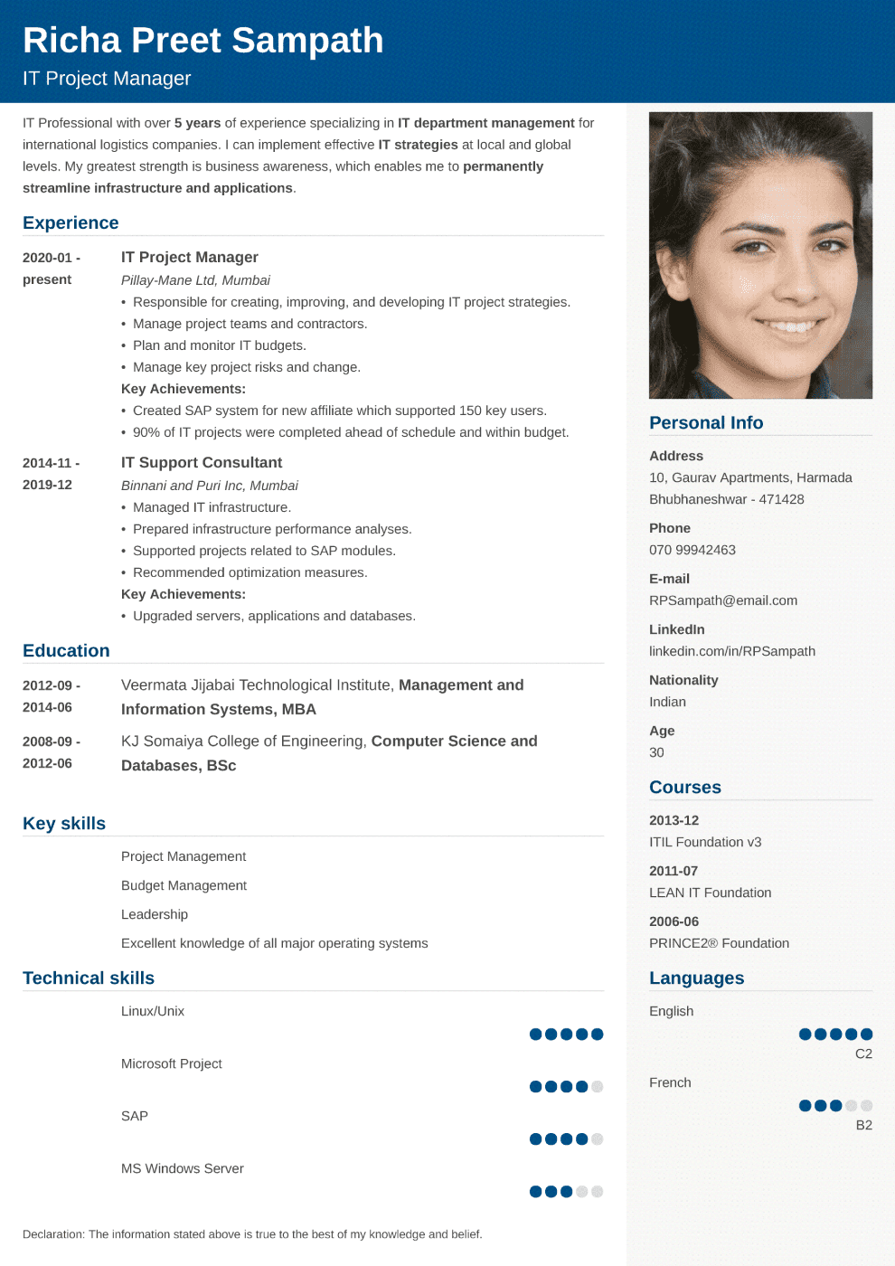 ResumeLab India The Perfect Resume And Cover Letter
