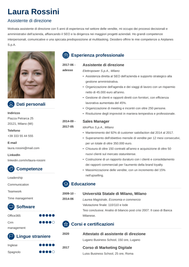 Crea il curriculum vitae perfetto per il lavoro dei tuoi sogni