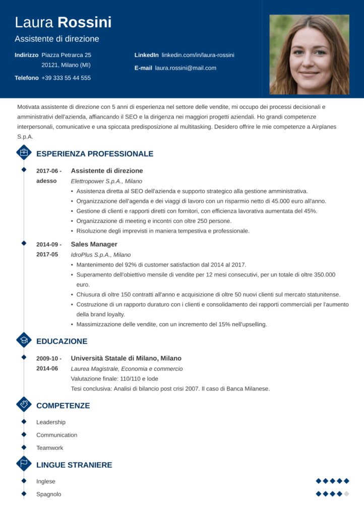 Crea il curriculum vitae perfetto per il lavoro dei tuoi sogni