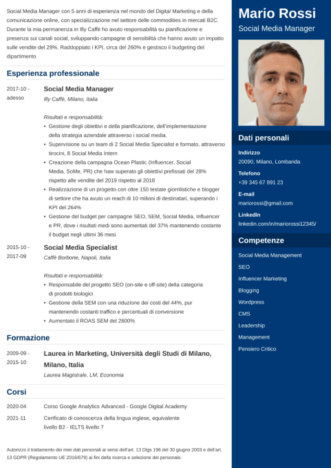 28 modelli di curriculum vitae da compilare: modello di CV 2024