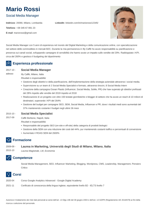 28 modelli di curriculum vitae da compilare: modello di CV 2024