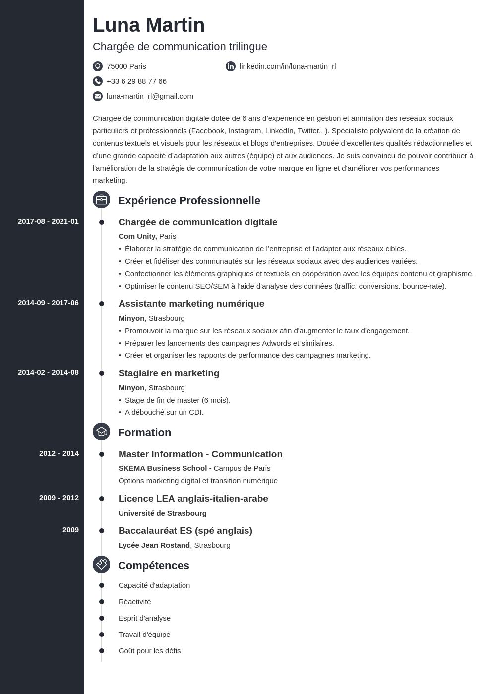 Faire un CV en ligne avec le logiciel CV maker de ResumeLab
