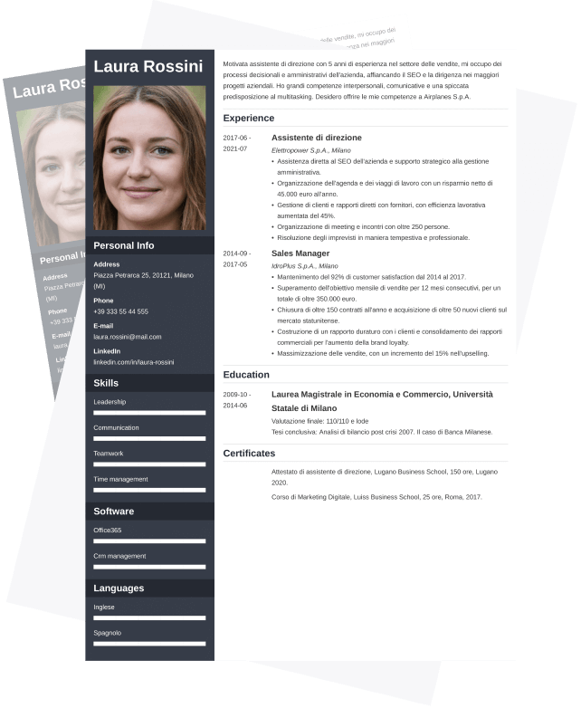 Crea il curriculum vitae perfetto per il lavoro dei tuoi sogni