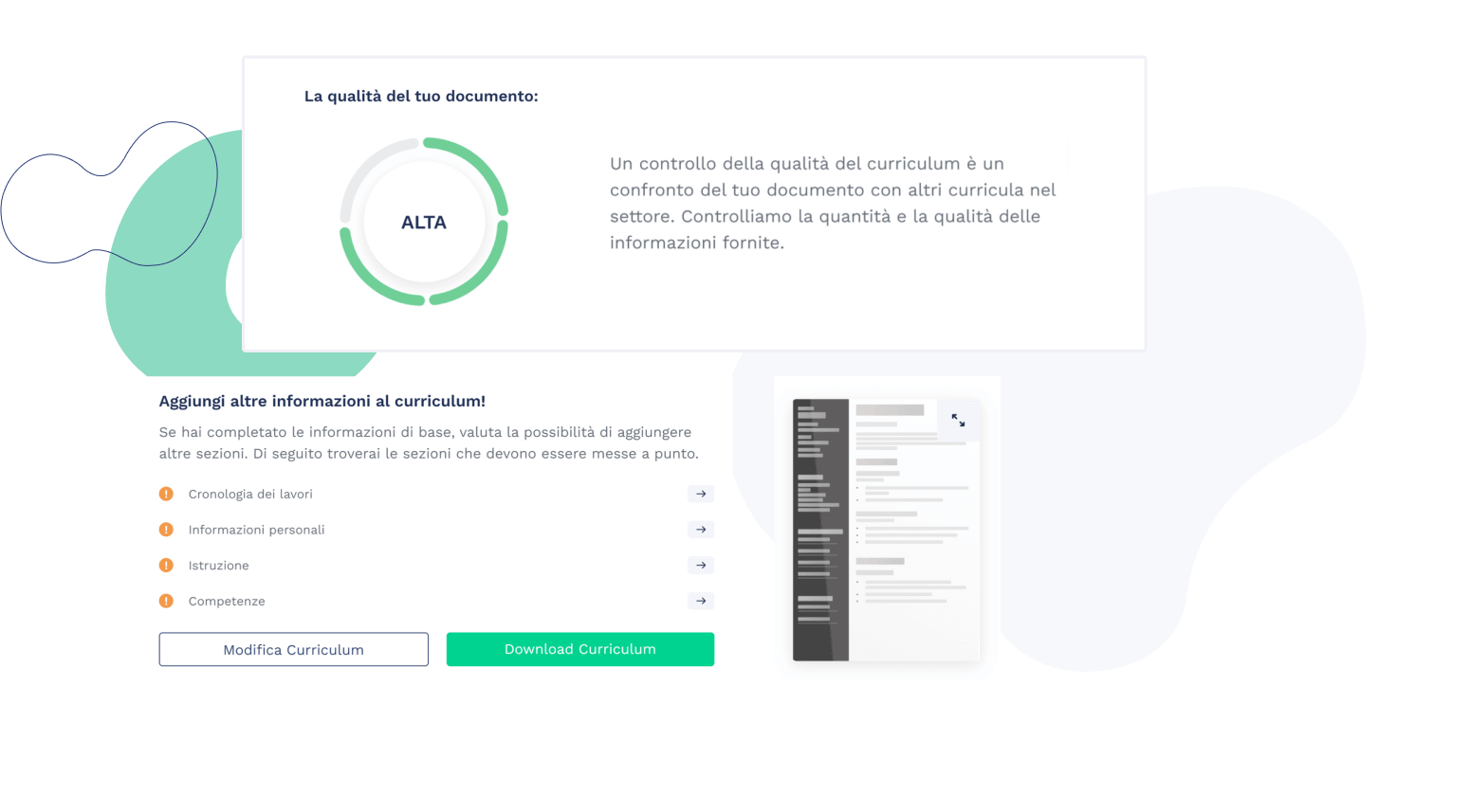Crea il curriculum vitae perfetto per il lavoro dei tuoi sogni