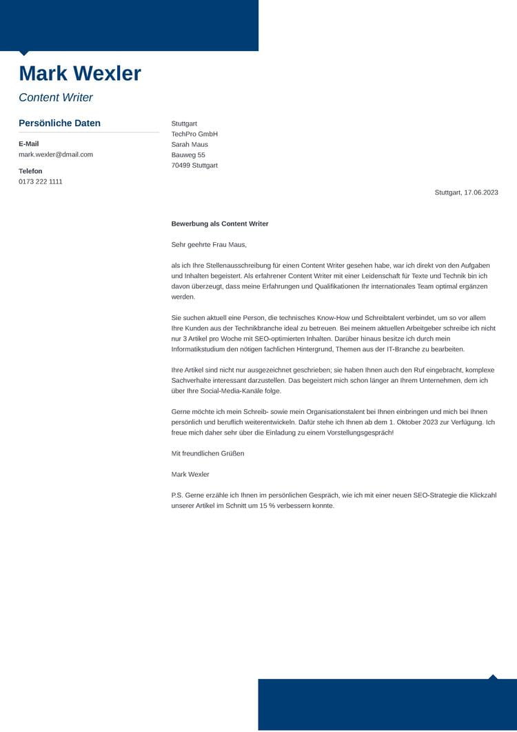 Kostenlose Bewerbungsschreiben Vorlagen Word Downloads 2024