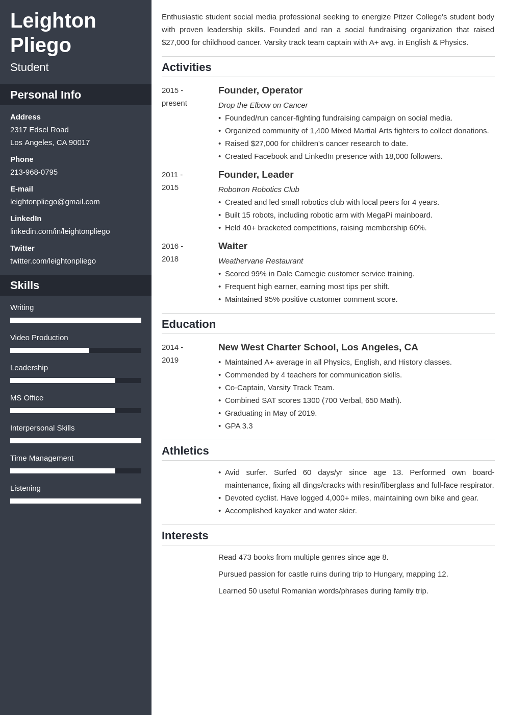 University Application CV: Examples, Template, Writing Tips