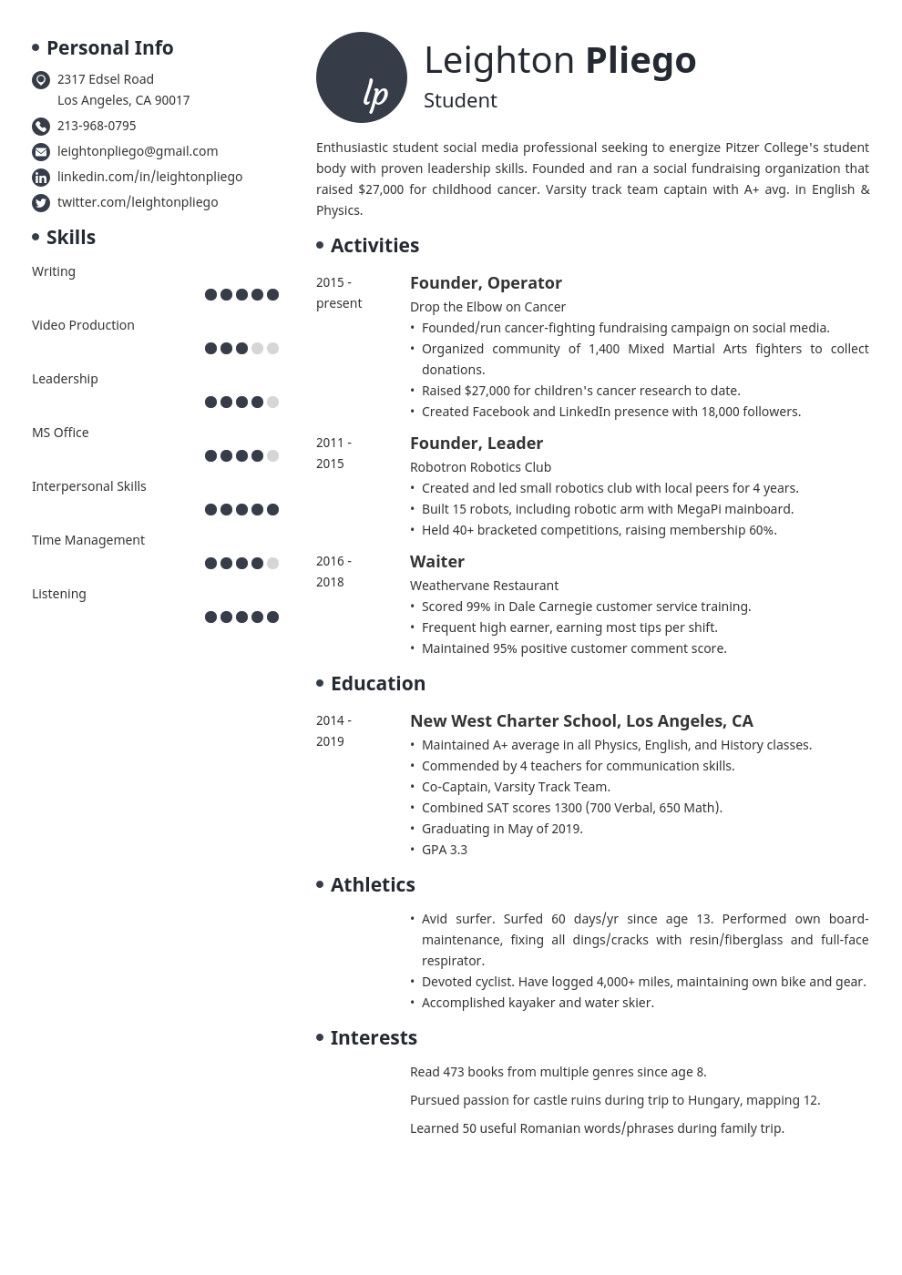 University Application CV: Examples, Template, Writing Tips