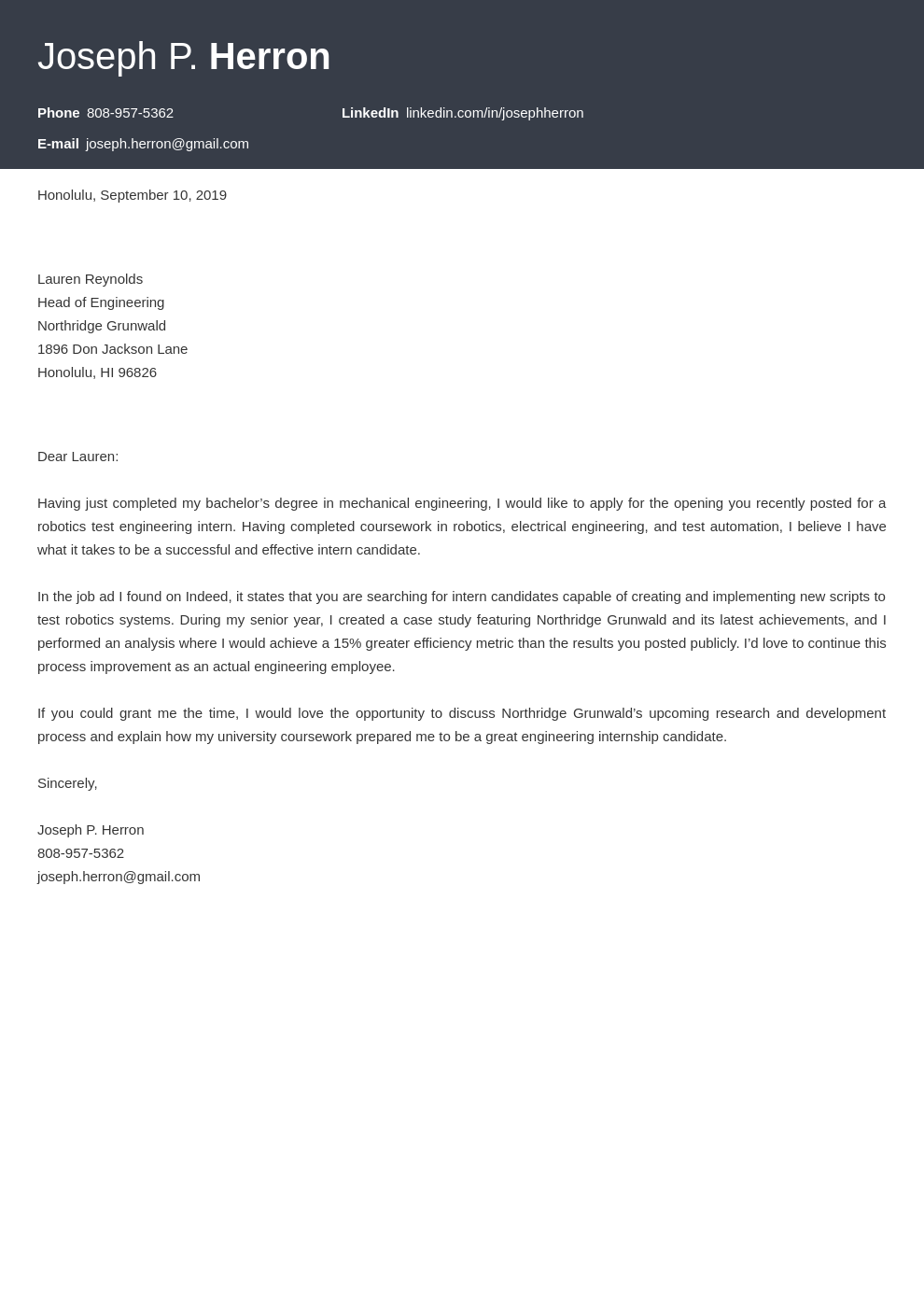 Engineering Cover Letter Examples Entry Level For 2024