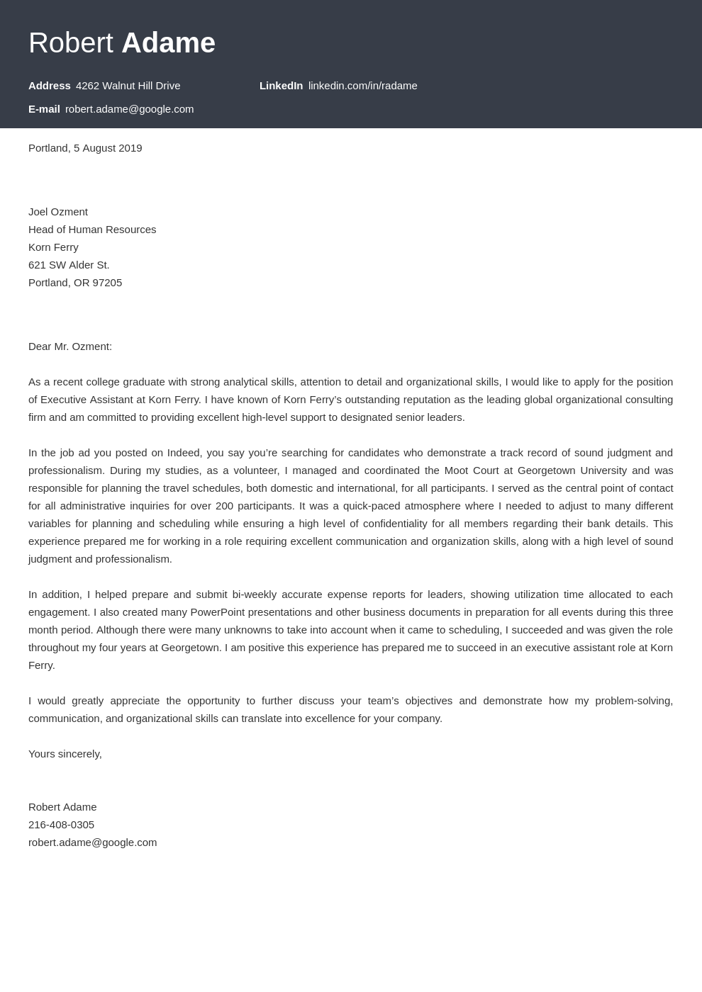 Executive Assistant Cover Letter Examples For 2023