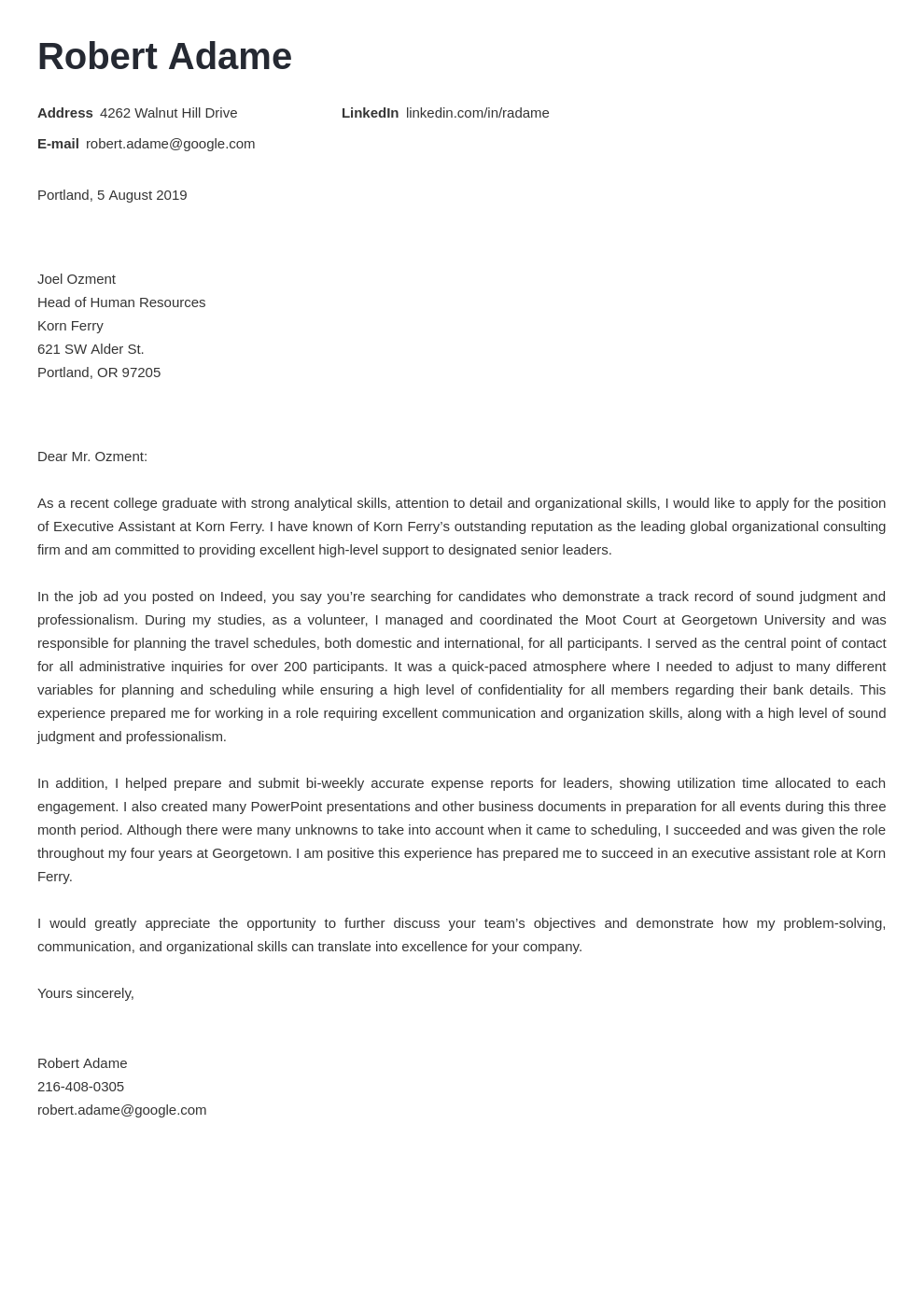 Executive Assistant Cover Letter Examples For 2023