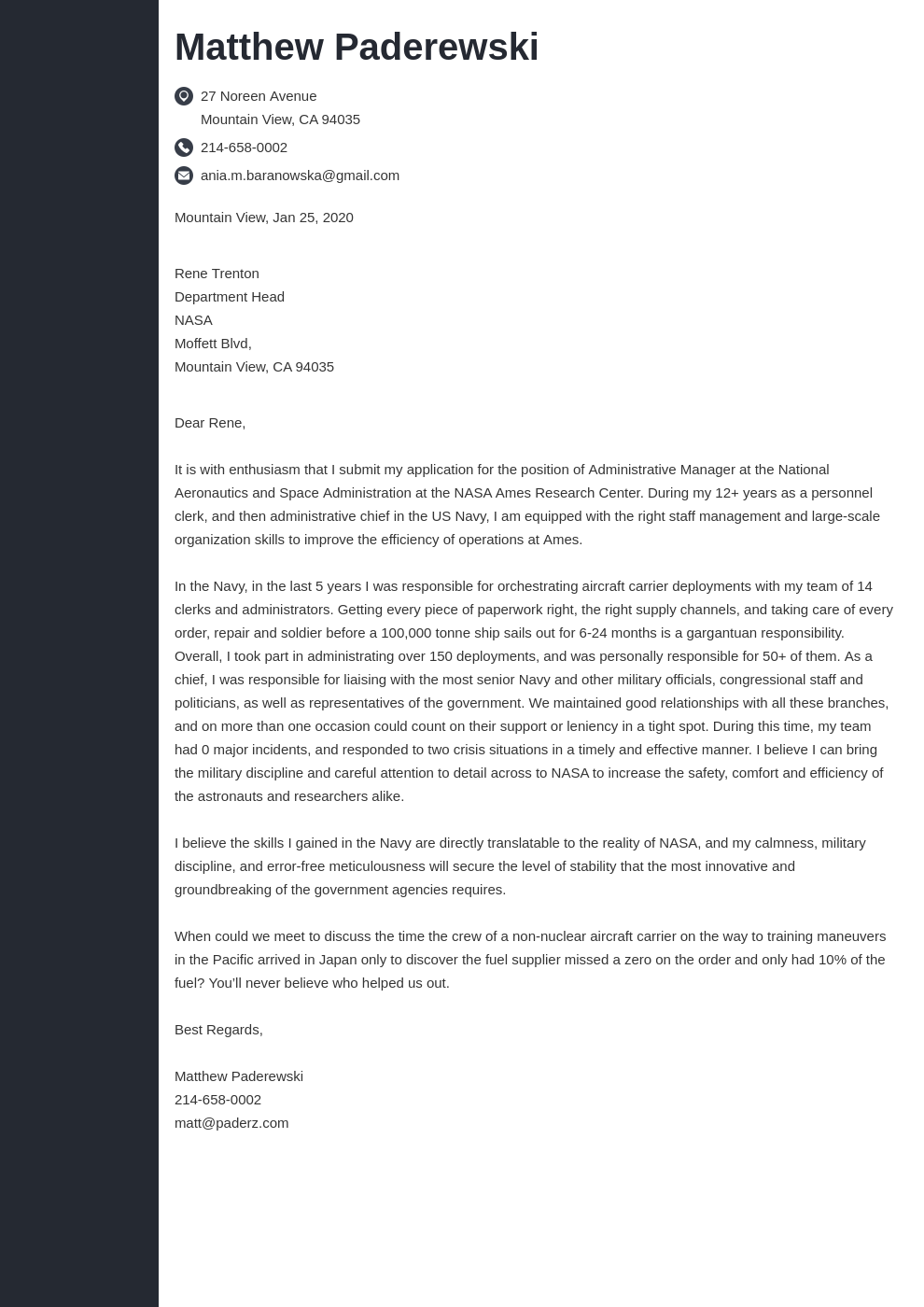 Federal Cover Letter Samples Ready To Use Templates