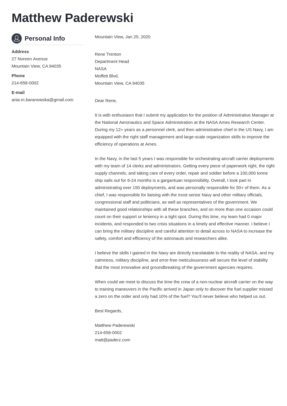 Federal Cover Letter Example For Government Job In 2023