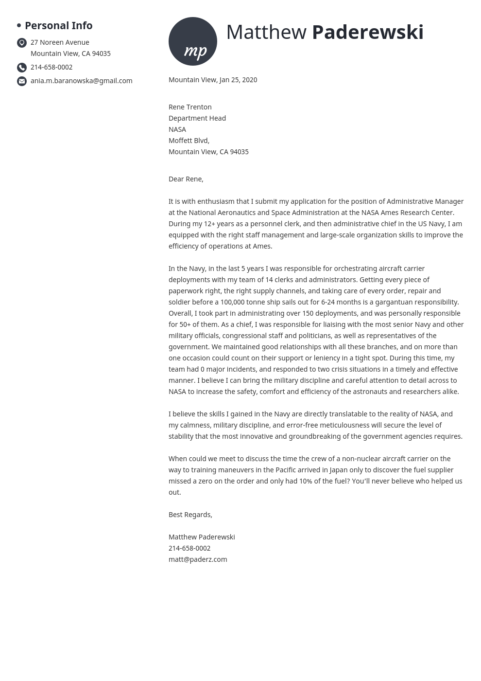  Federal Cover Letter Example For Government Job In 2023