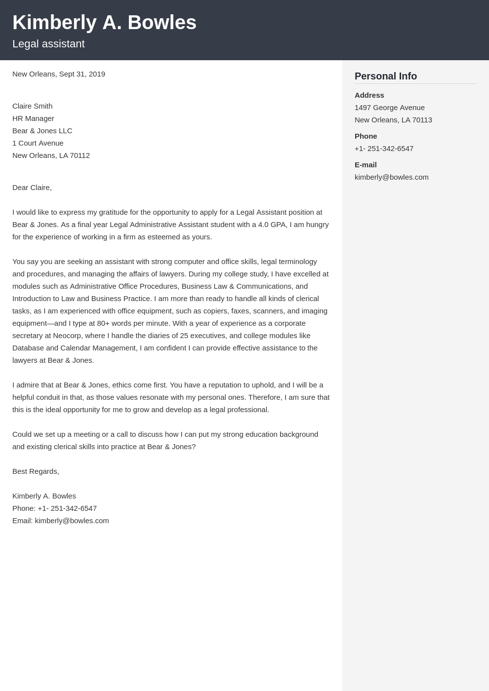 Legal Assistant Cover Letter Examples Templates 2024 Legal Assistant Cover Letter Examples Templates 2024