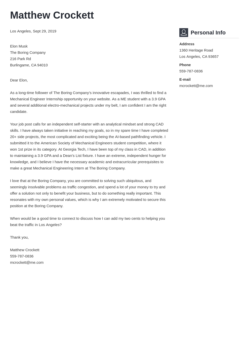 Mechanical Engineer Cover Letter Examples Templates 2023 