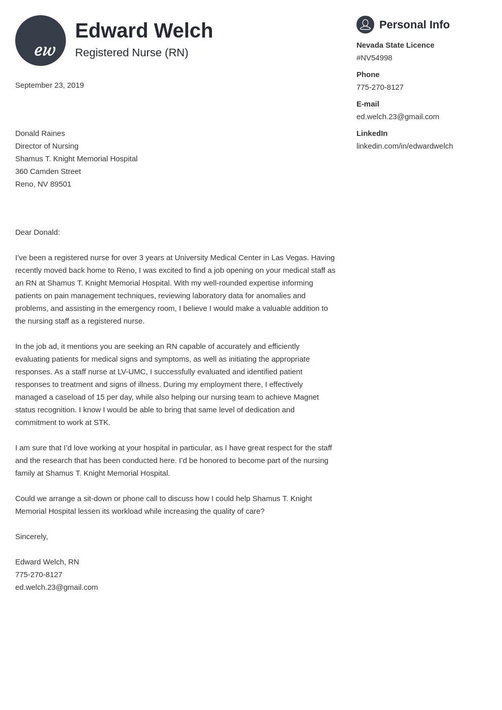 33 Lpn Cover Letter Samples New Grad Official Letter