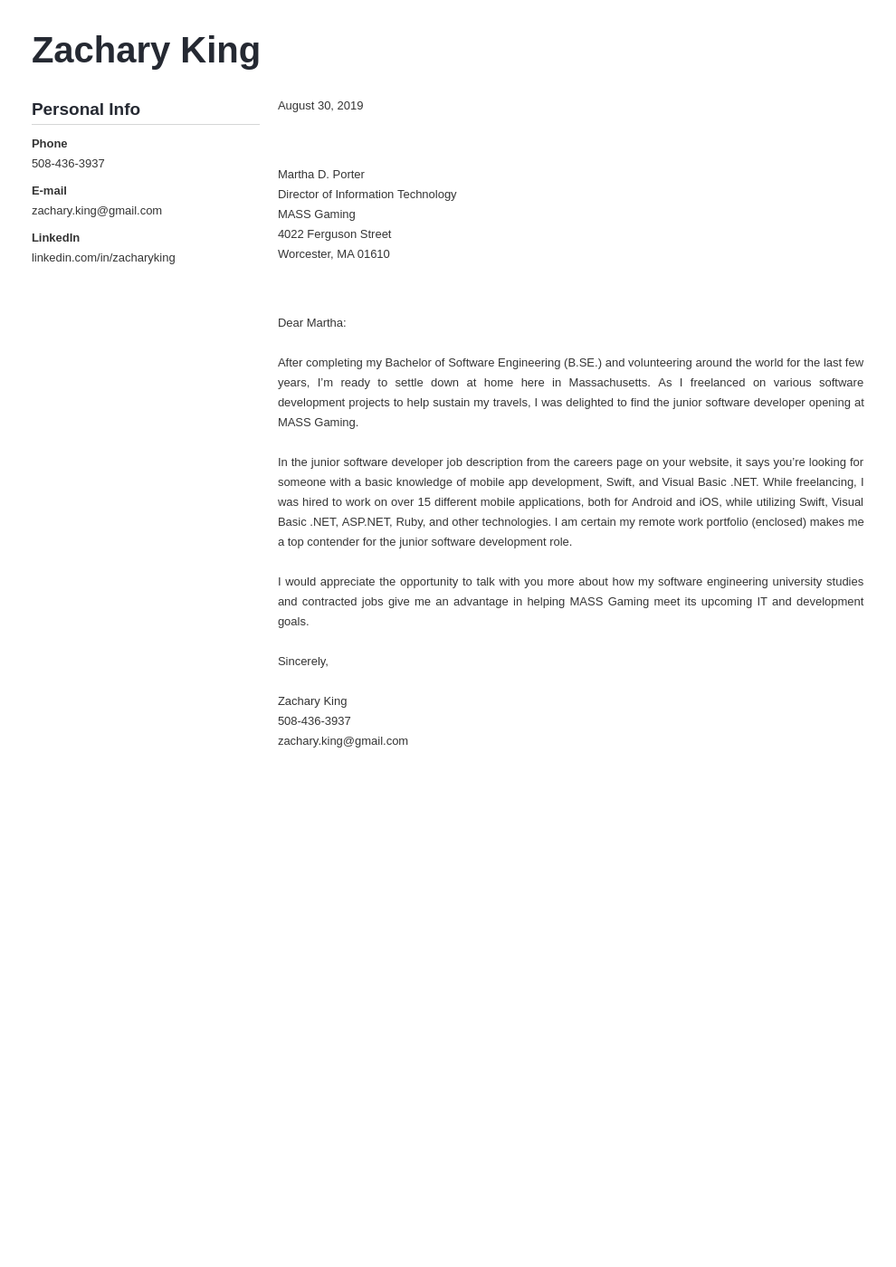 Software Engineer Cover Letter Examples Templates 2023 