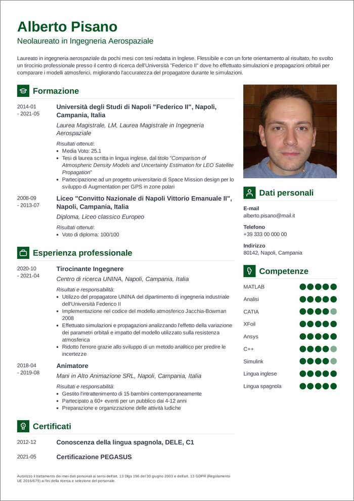 21 modelli curriculum vitae da compilare e scaricare PDF