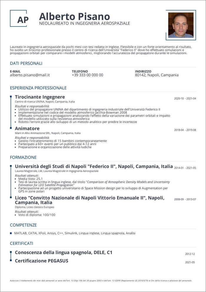 21 modelli curriculum vitae da compilare e scaricare PDF