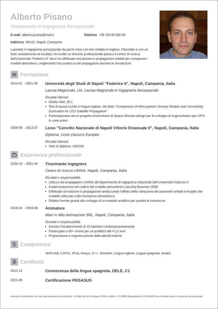 21 modelli curriculum vitae da compilare e scaricare PDF