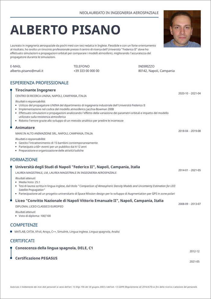 21 modelli curriculum vitae da compilare e scaricare PDF