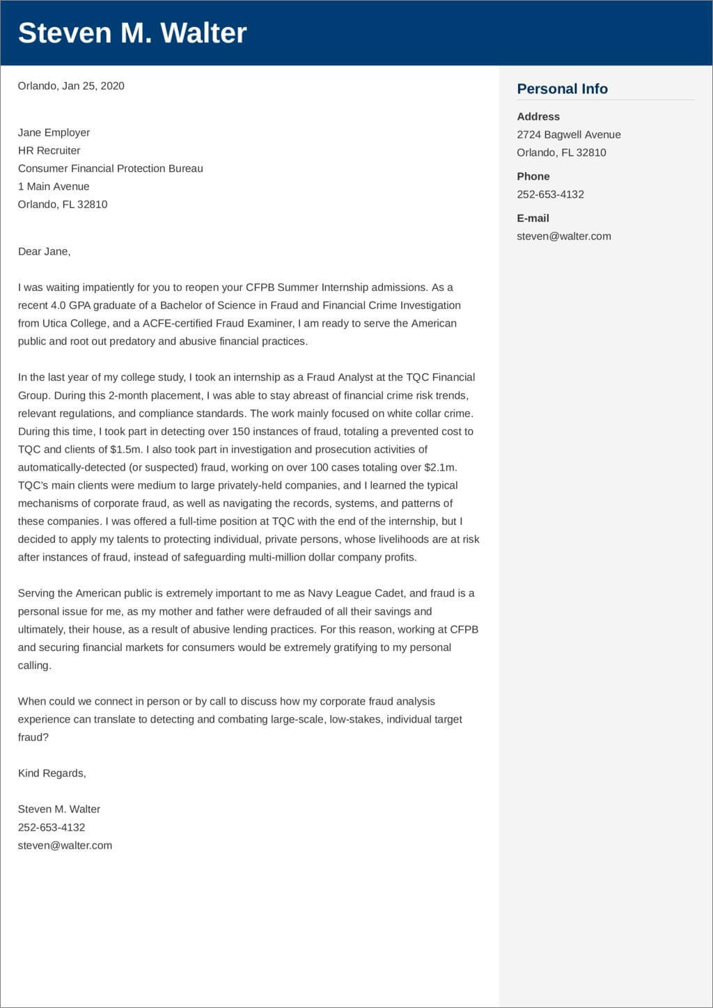 Federal Cover Letter Example For Government Job In 2025