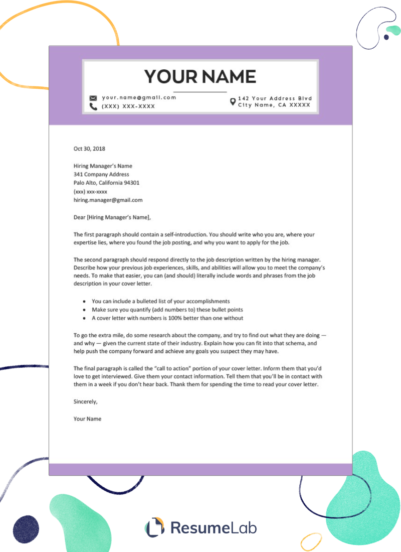 Download Cover Letter Template Word Free