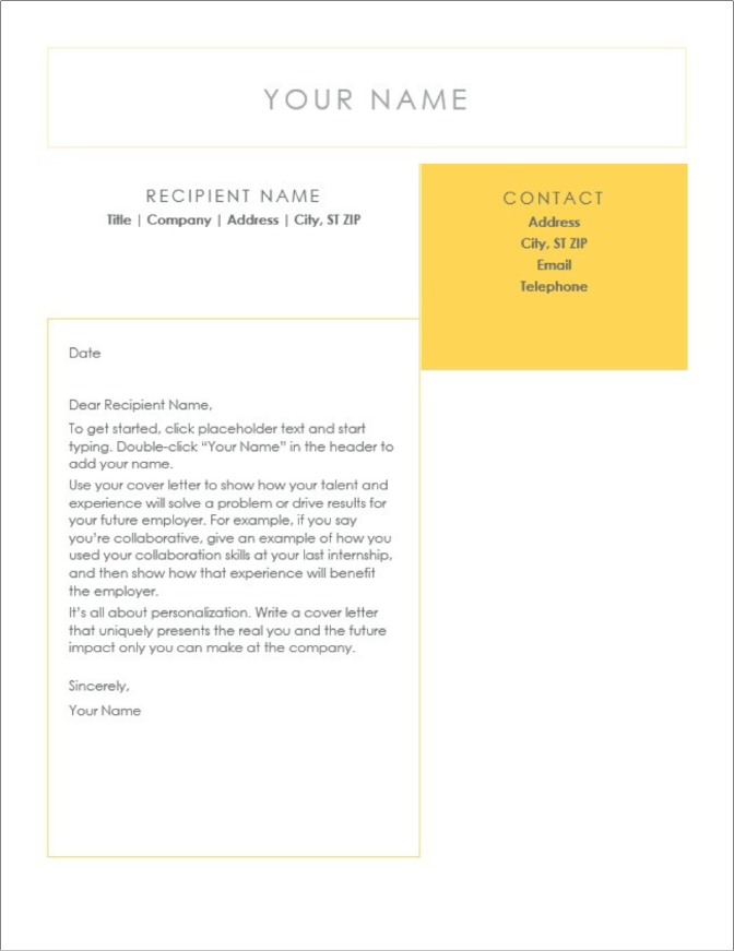 50 Microsoft Word Cover Letter Templates (Free Download!)