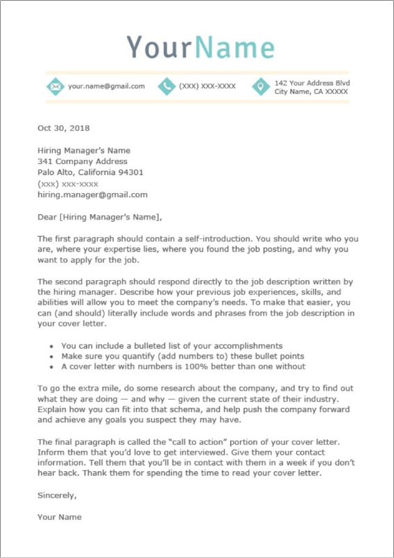 50 Cover Letter Templates For Word Download For Free 