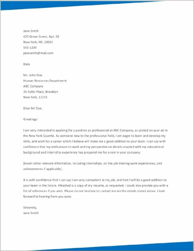 Microsoft Word Cover Letter Template Sanydear