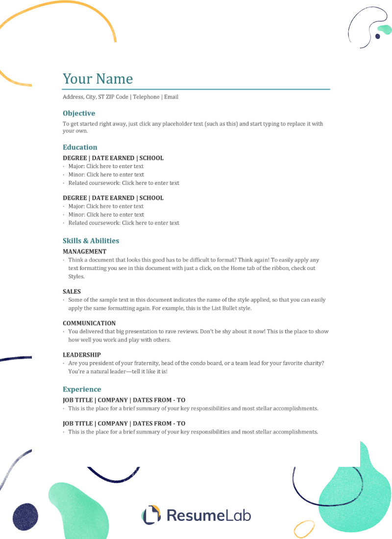 50+ Free CV Templates for Microsoft Word (Download Now)
