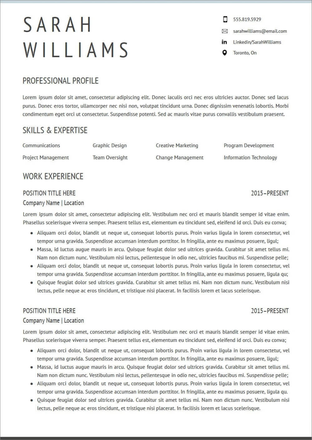 Google Docs CV Templates To Download for Free in 2025