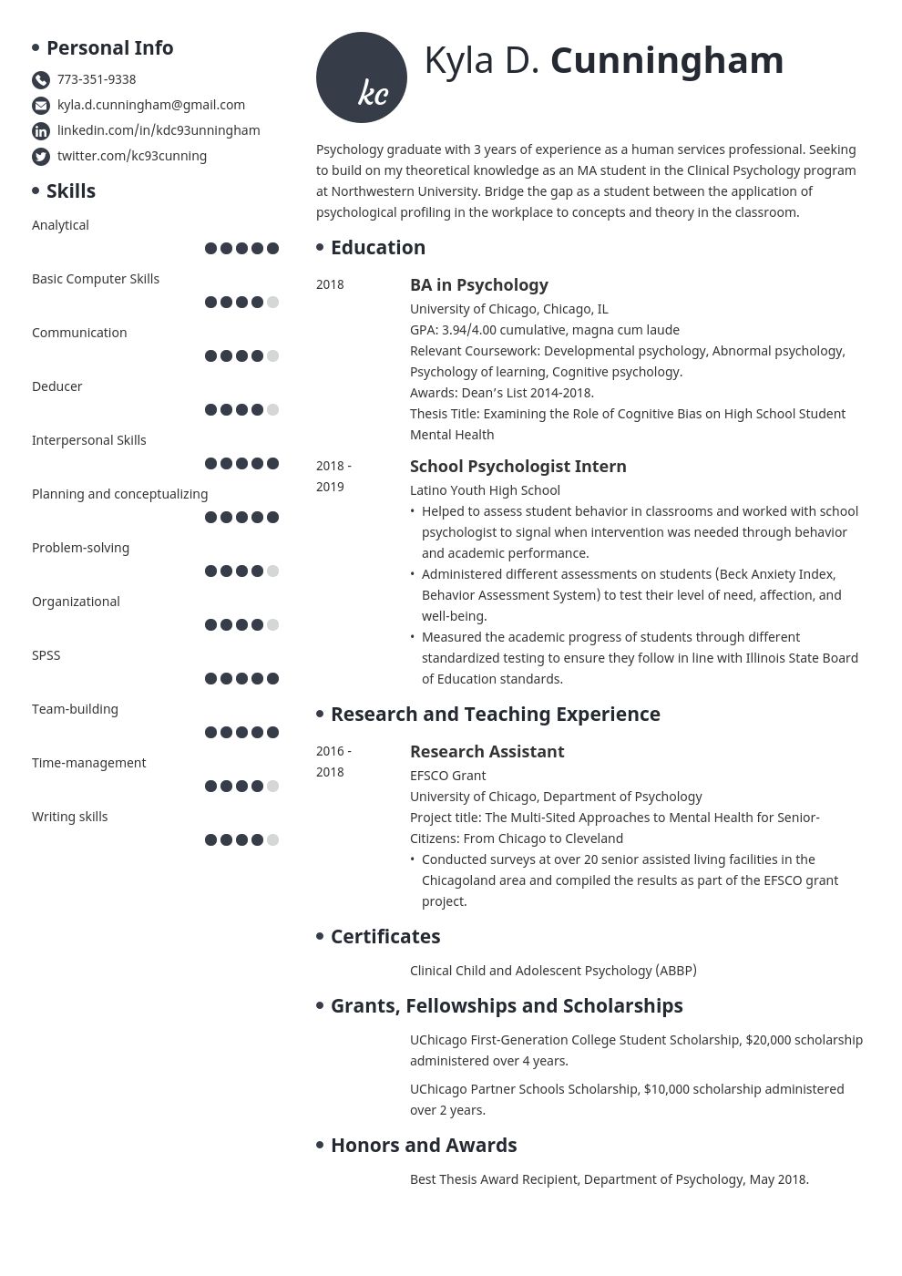 How To Write A Grad School Resume Examples For 2025