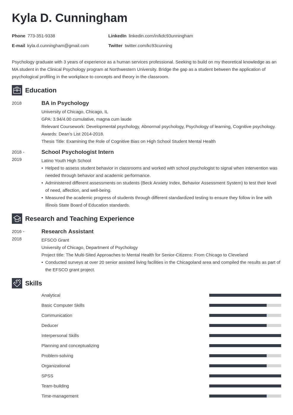 How To Write A CV For Graduate School Application 