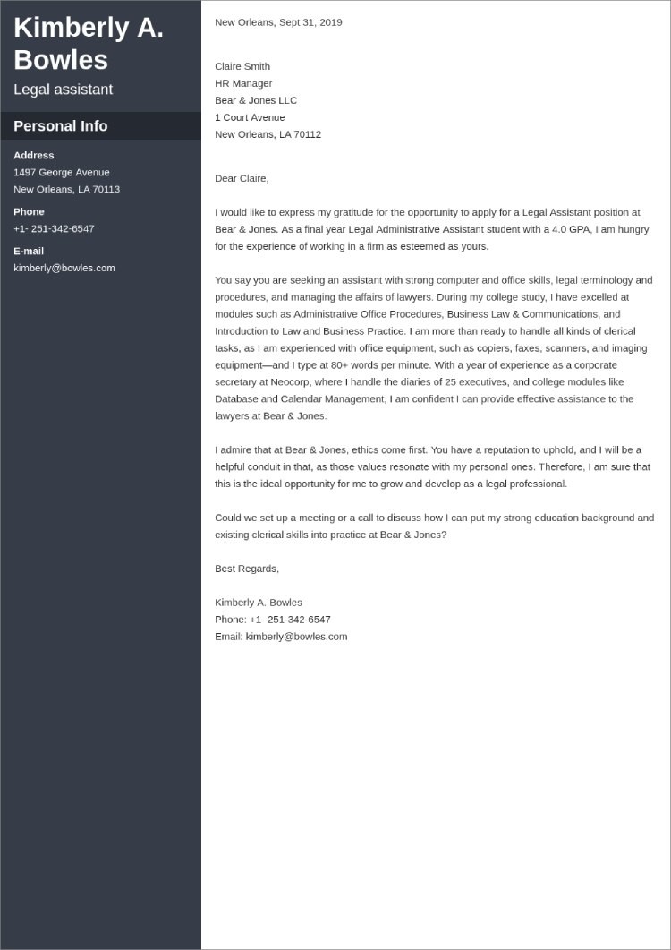 Legal Assistant Cover Letter Examples Also No Experience Legal Assistant Cover Letter Examples Also No Experience