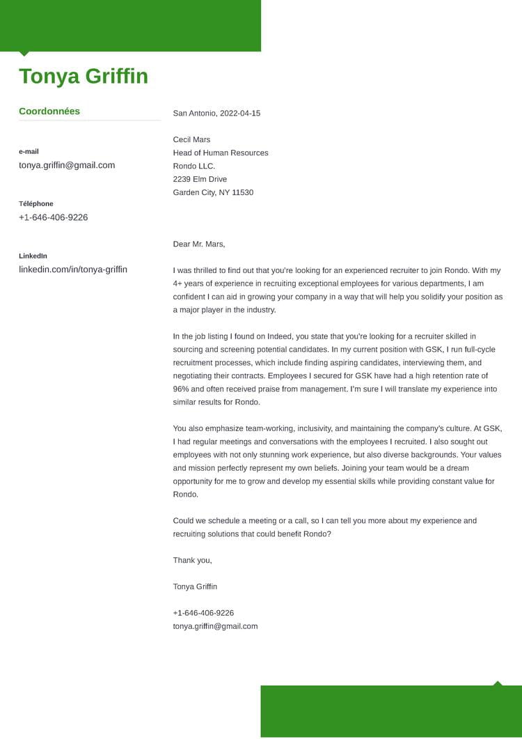 Recruiter Letter Templates