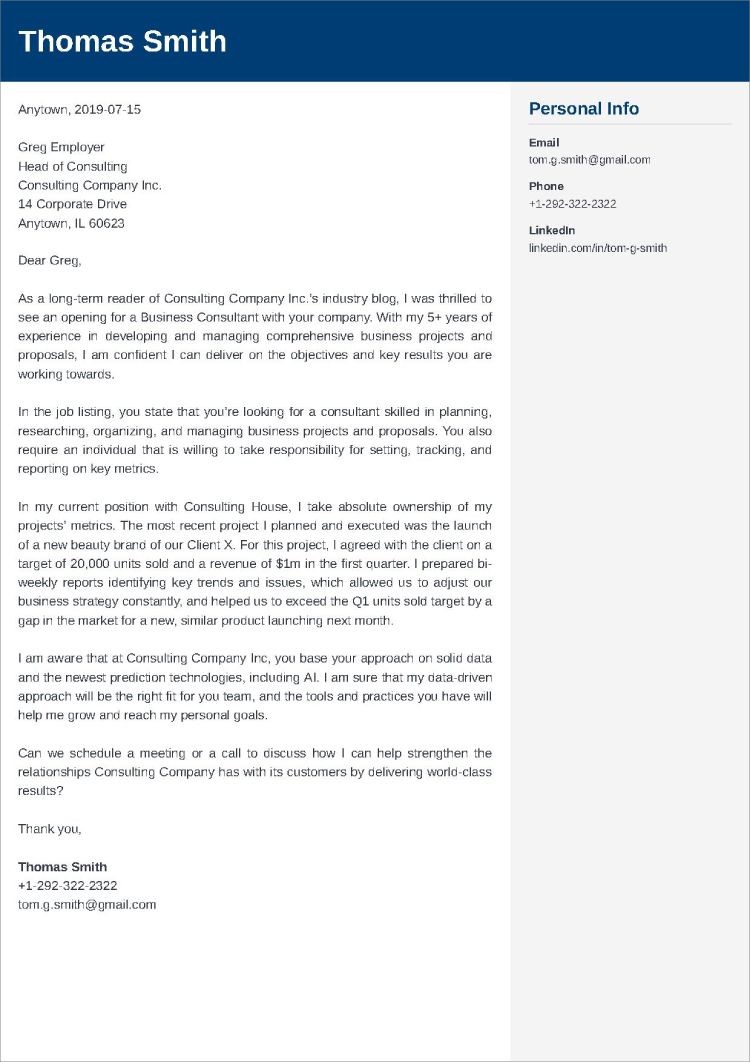 Business Cover Letter Examples & Templates [2025 ready]