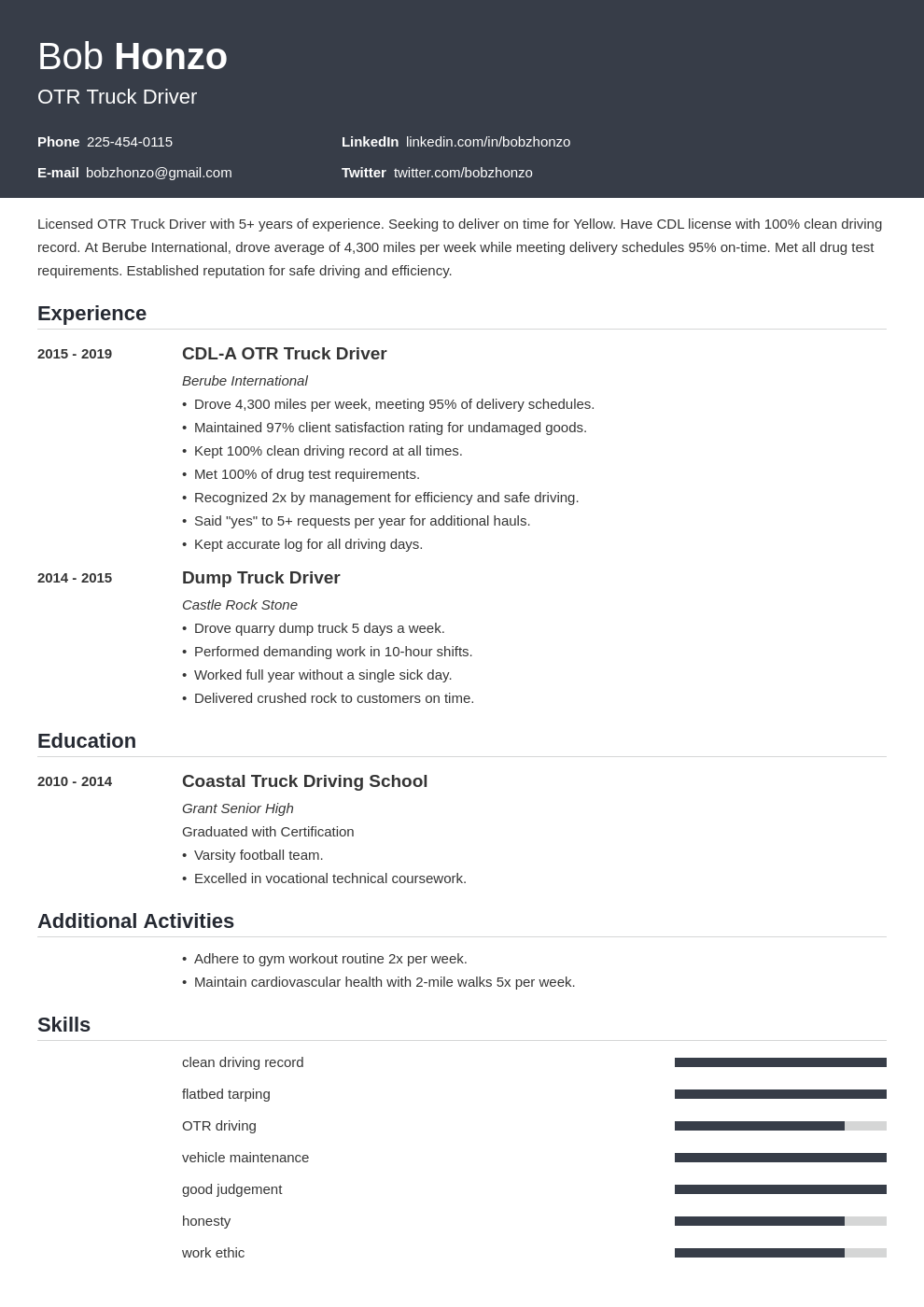 HGV Driver CV Sample Writing Tips For Lorry Drivers HGV Driver CV Sample Writing Tips For Lorry Drivers