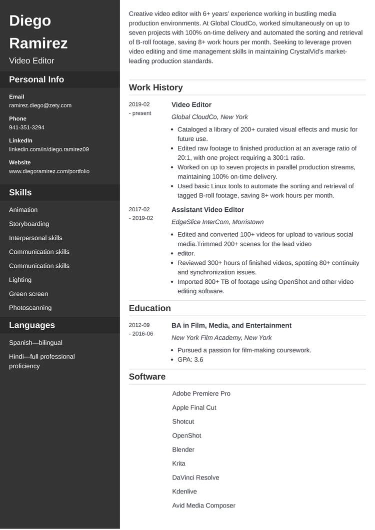 Video Resume What Is It How To Make It Script Idea