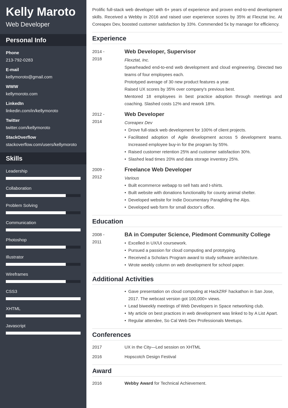 Web Developer Resume For 2023 Examples Writing Tips 