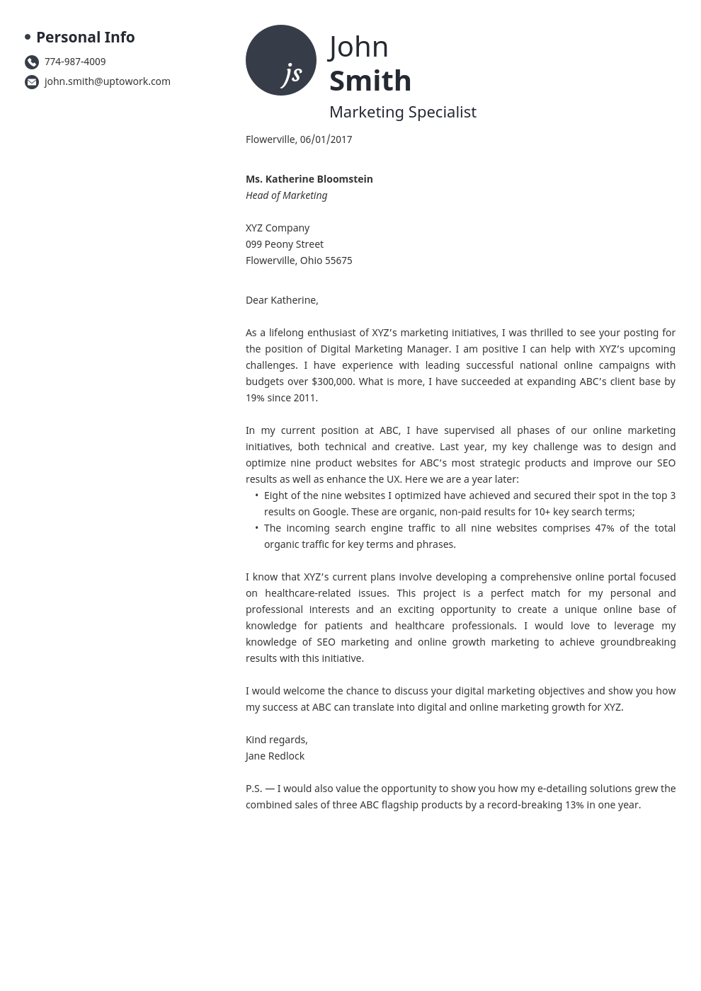 26 Images Example Resume Cover Letter